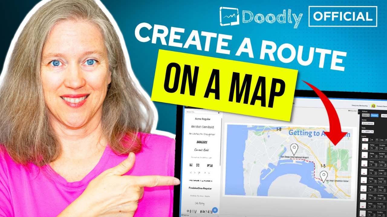 How to Route a Map in Doodly - YouTube