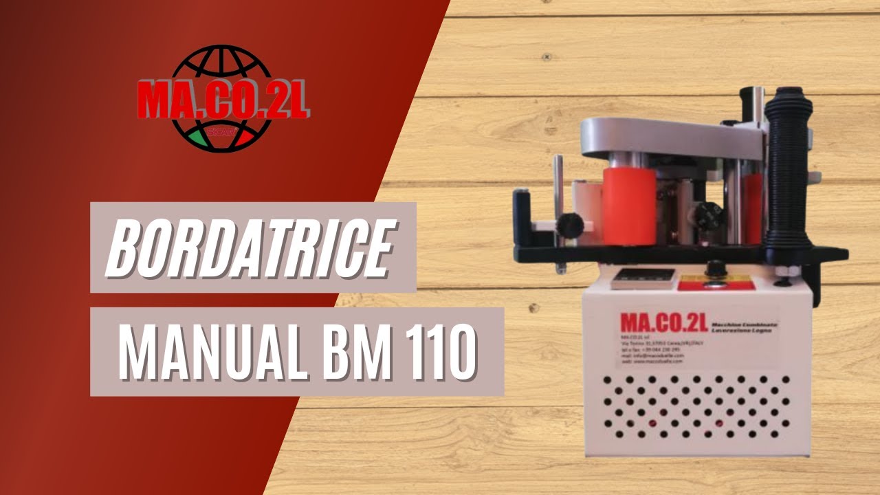 Bordatrice manual BM 110 - MA.CO.2L - YouTube