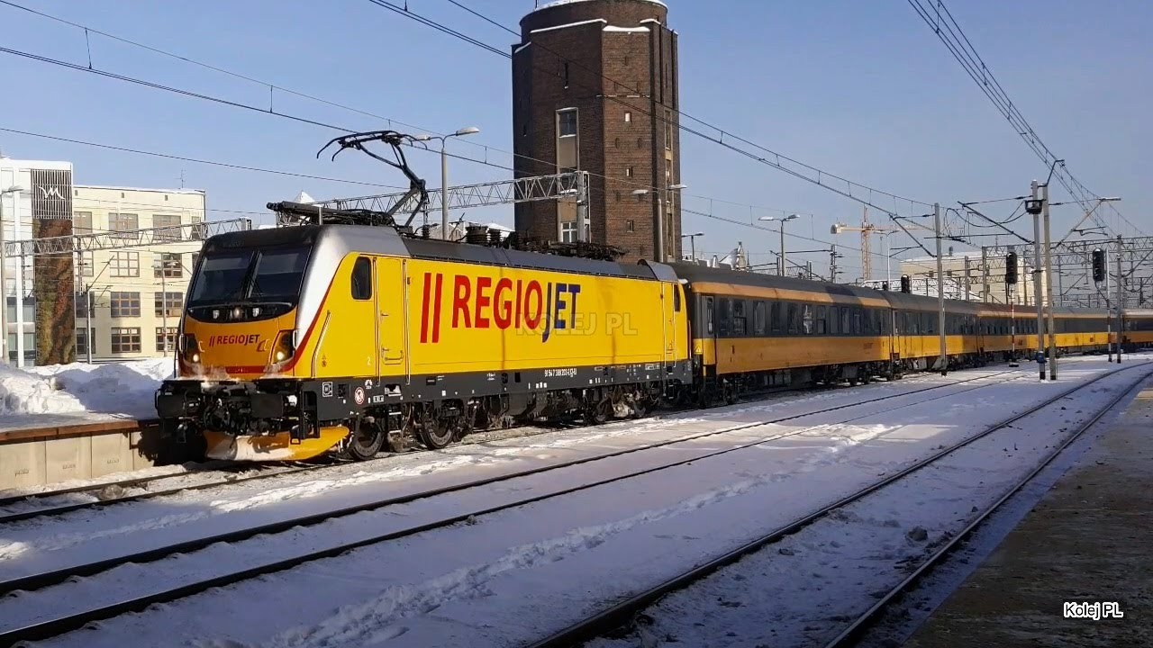 Katowice - Opóźniony 755 minut pociąg RegioJet do Pragi 🇨🇿 | Traxx3 383 ...