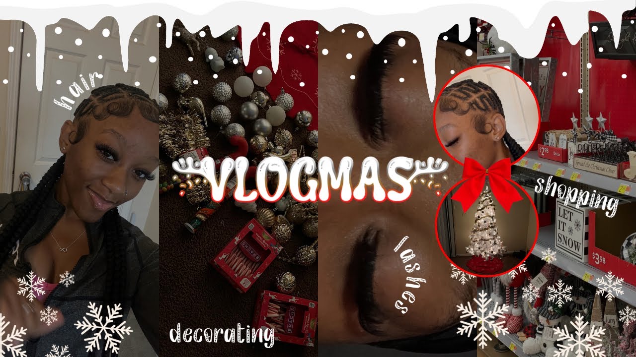 VLOGMAS decorating, christmas shopping, new hair, lashes, etc… - YouTube