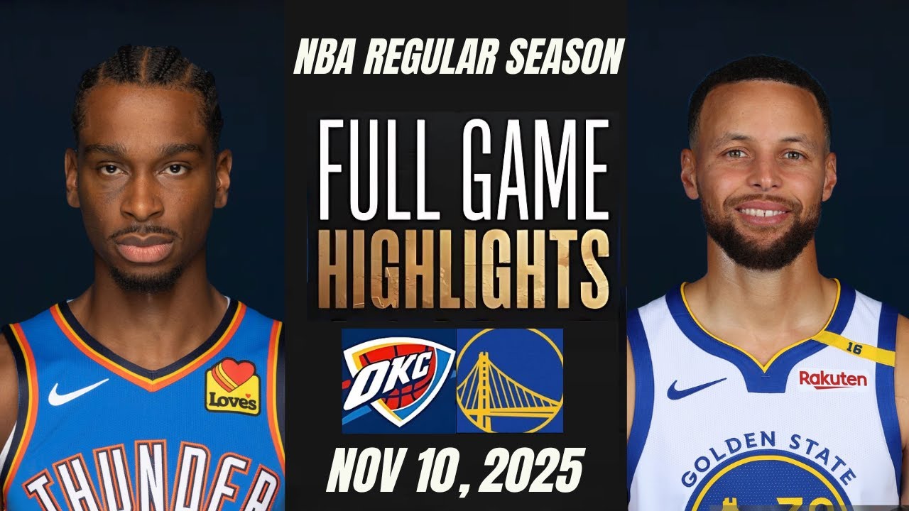 Warriors vs Thunder I Full Game Highlights November 10, 2025 Highlights ...
