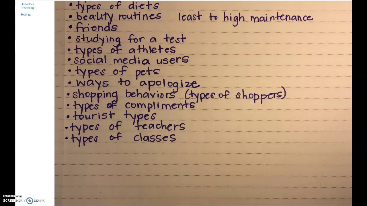 Essay 6 Division/Classification Screencast - YouTube