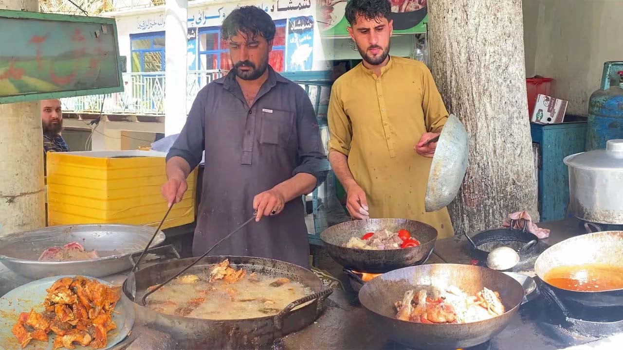 FISH FRY RECIPE IN JALALABAD DARUNTA | Afghani machli farosh | Fish ...