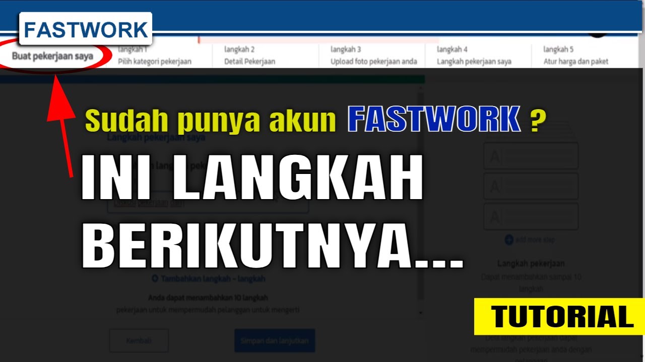 LANGKAH PENTING PEMULA FASTWORK #freelancefastwork # ...
