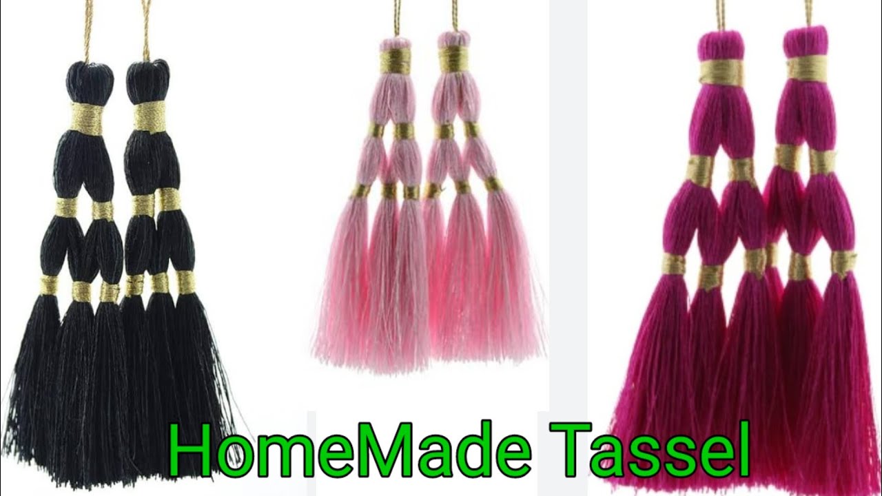 How to make tassels - -Silk Thread Tassels - Home made Full tutorial ...
