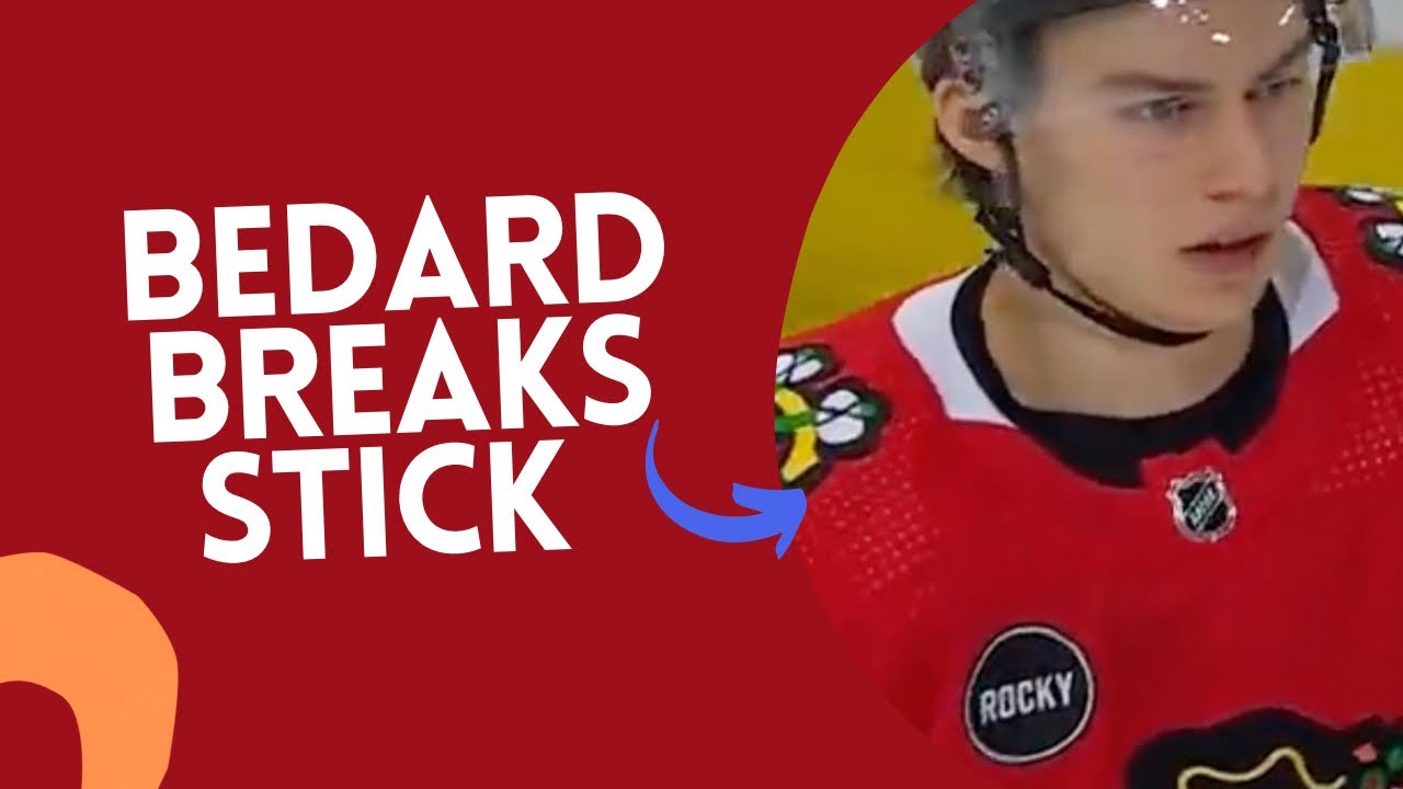 Connor Bedard Angry BREAKS HIS STICK! #chicagoblackhawks #connorbedard ...