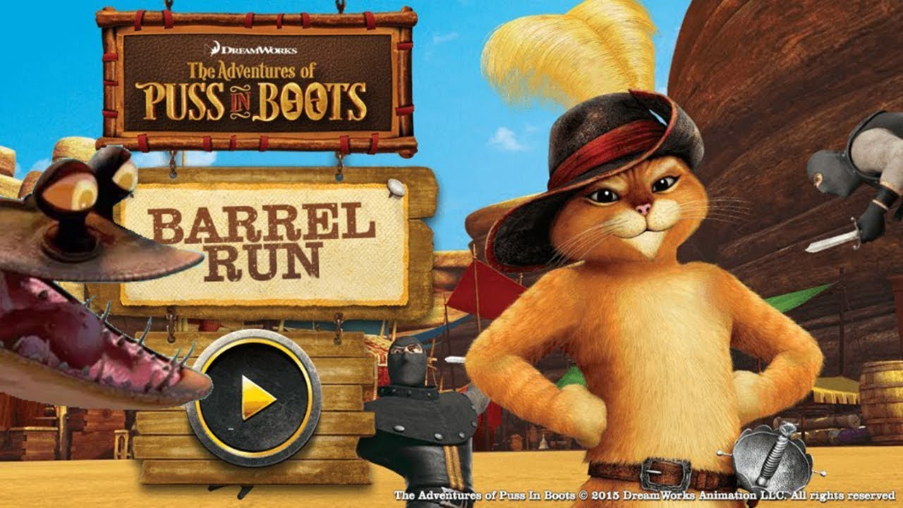 DreamWorks The Adventures of PUSS in BOOTS BARREL RUN - Boomerang GAMES ...