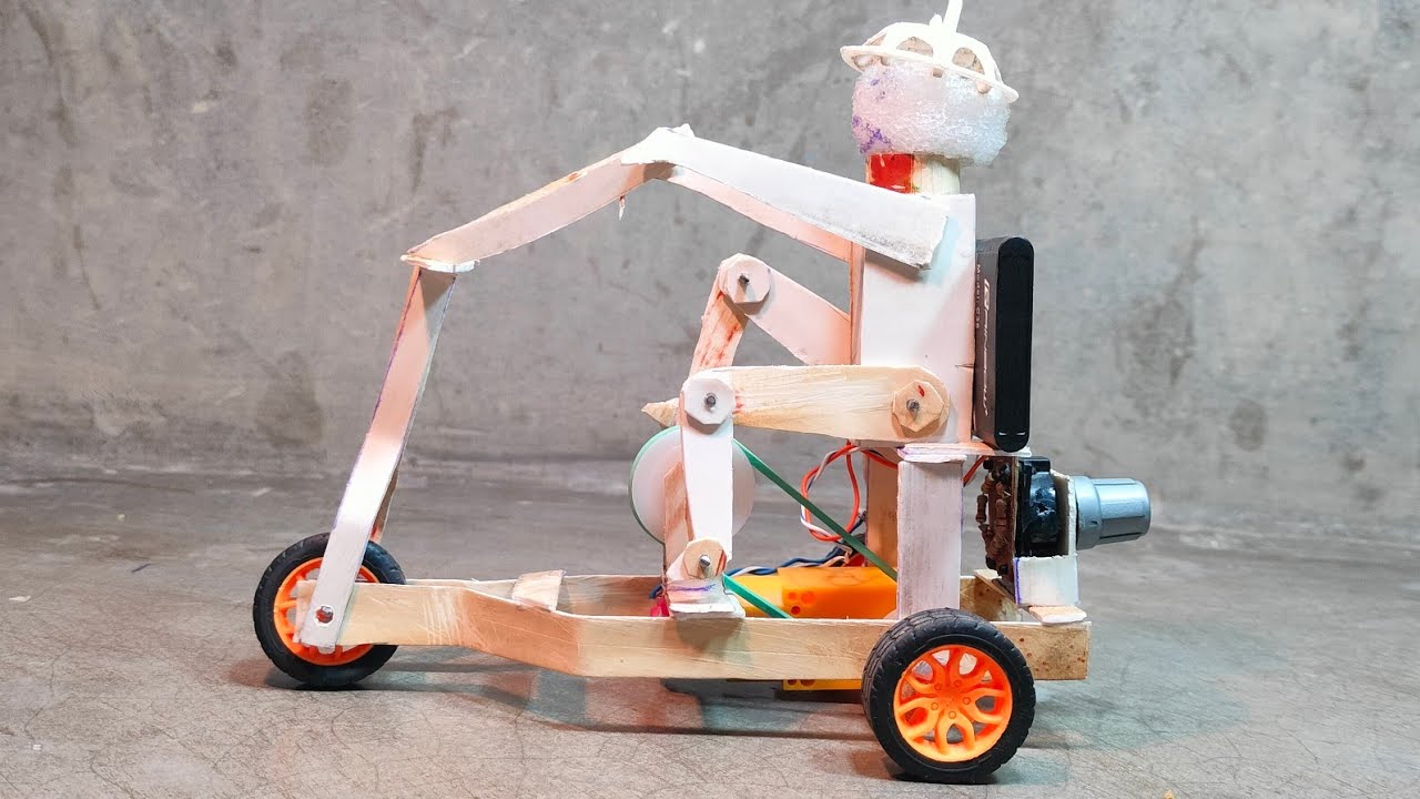 How to make mini Robot van car. DC 555 motor seting.homemed.(PVC pipe ...