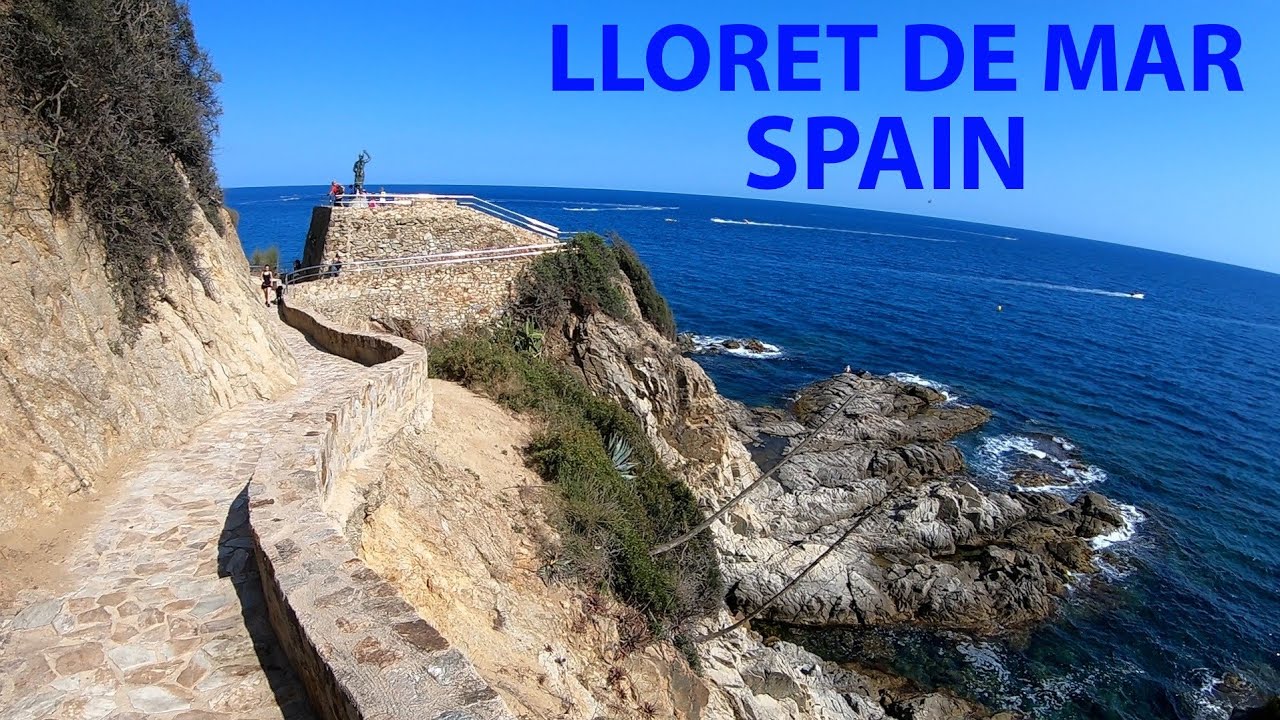 Spain - LLoret De Mar - Walking To Symbol Of The City " La Dona ...