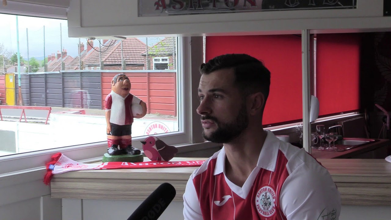 Connor Hughes first interview after signing for Ashton United - YouTube