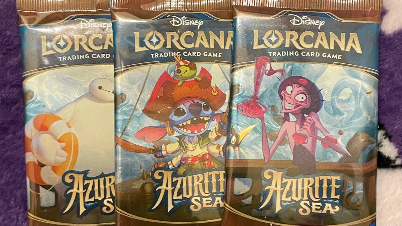 Disney Lorcana azurite sea pack open - YouTube