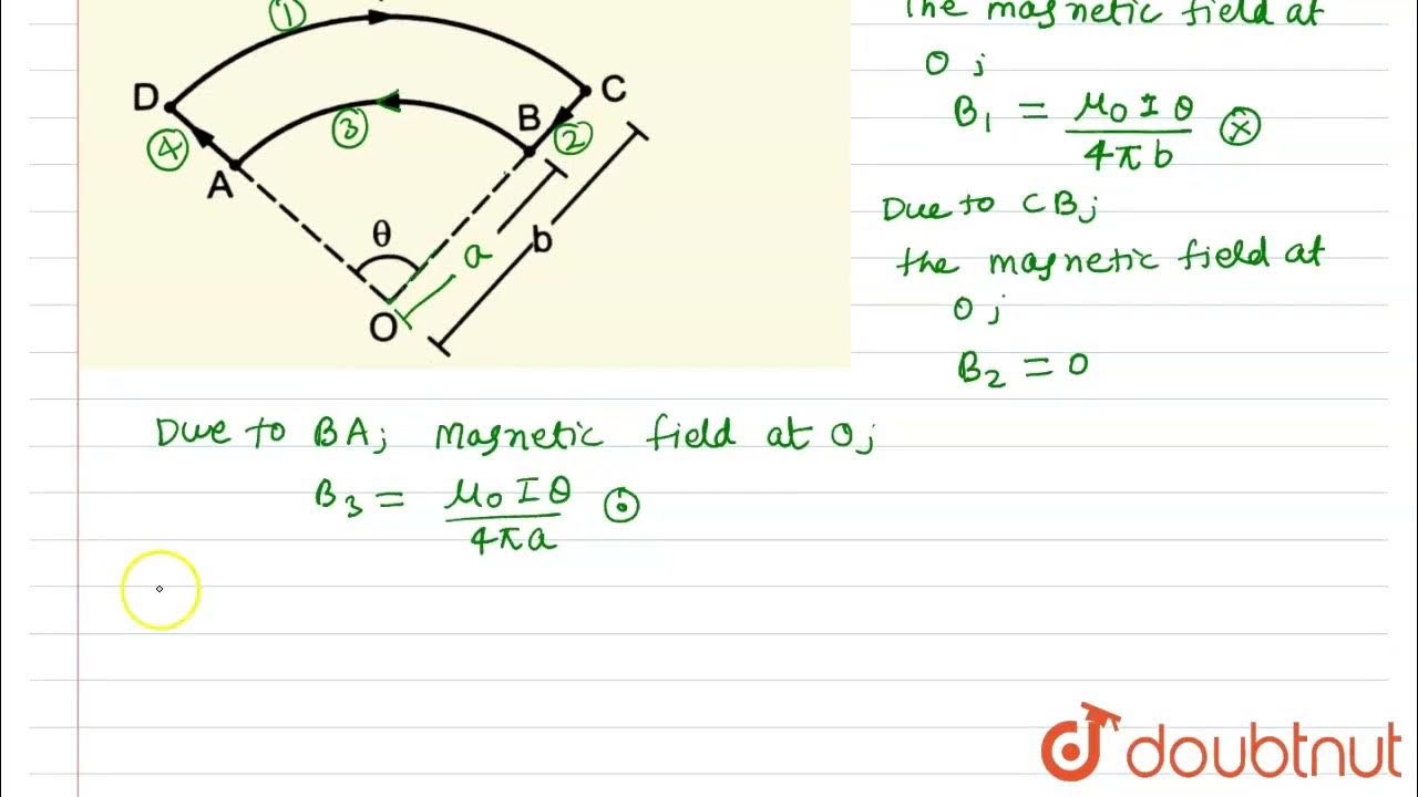 Figure shows a current loop having two circular arcs joined by two radial lines. Find the magnet ...
