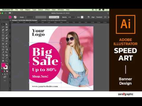 Speed Art - Adobe Illustrator - Tutorials - Banner Design - YouTube