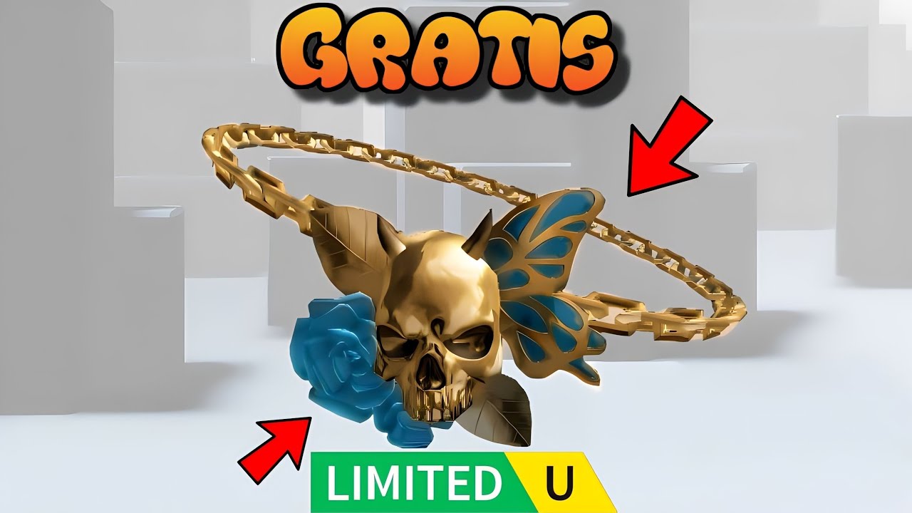 GRATIS! NUEVO ACCESORIO💀LIMITED\U ROBLOX🤯 Gold Eyepatch With Blue Skull ...