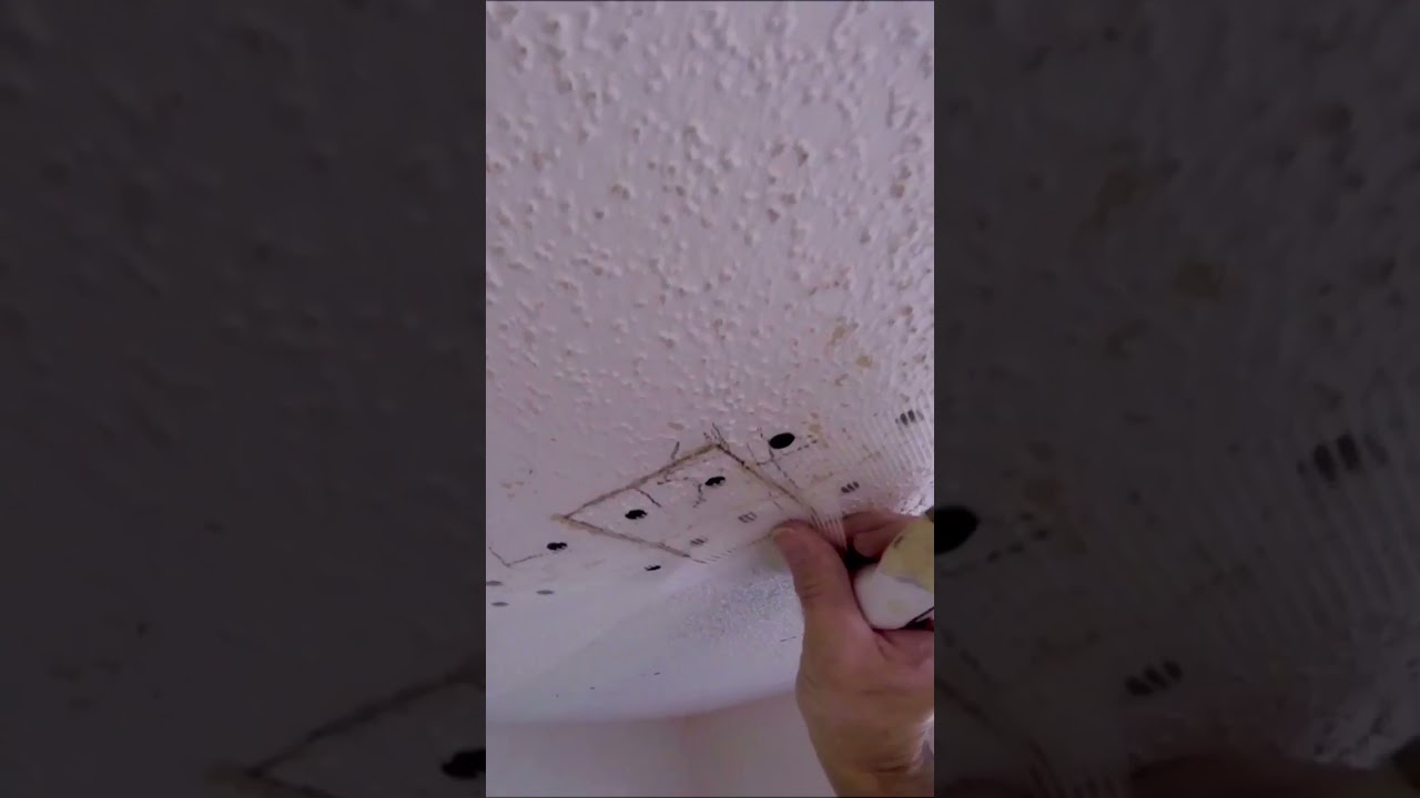How To PERMANENTLY FIX A Drywall Ceiling Crack! Part 2 - YouTube