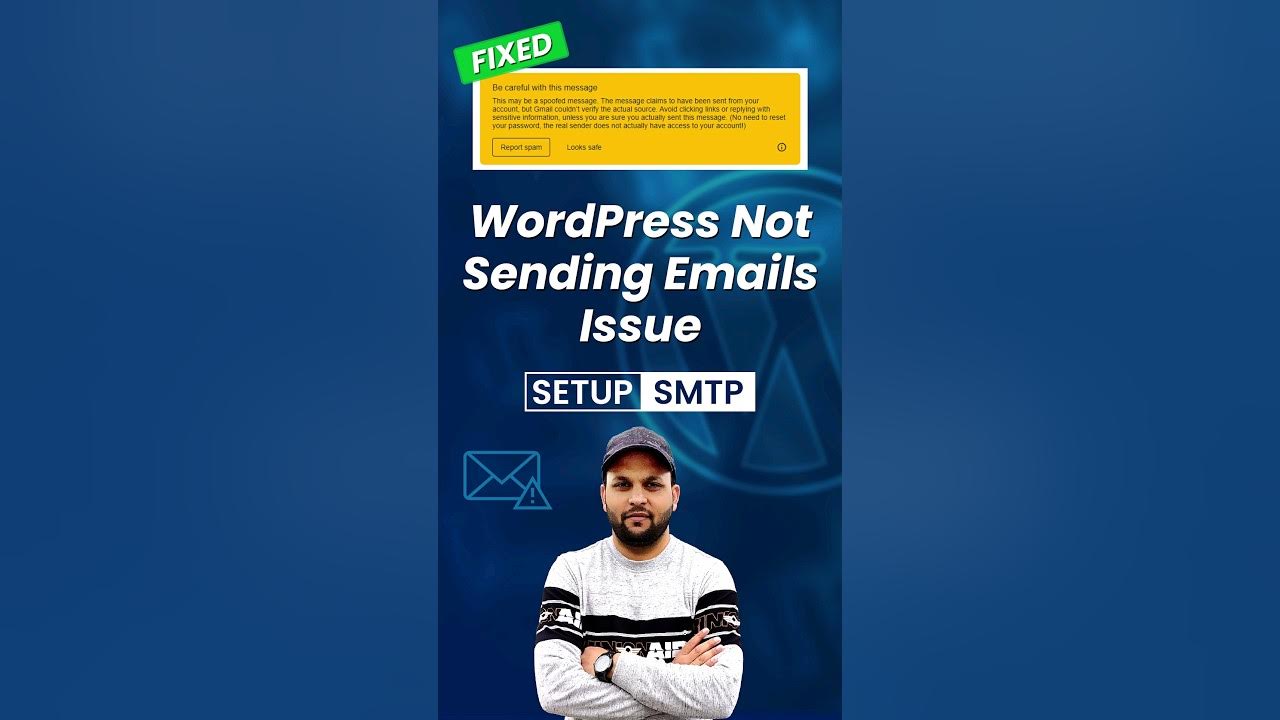 WordPress Not Sending Email Issue to Inbox, SMTP Server Setup Tutorial #shorts - YouTube