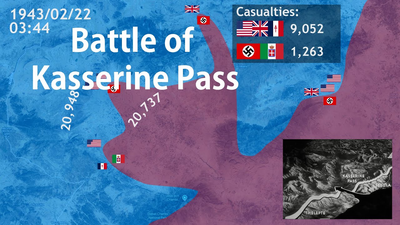 Battle of Kasserine Pass 1943 in 1 minute using Google Earth - YouTube