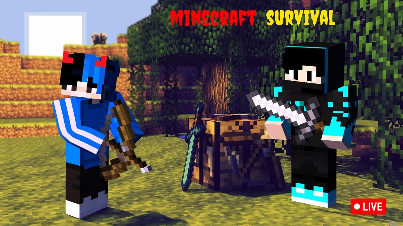 Minecraft Survival live | Ft. @PRATEEK_YT42 - YouTube