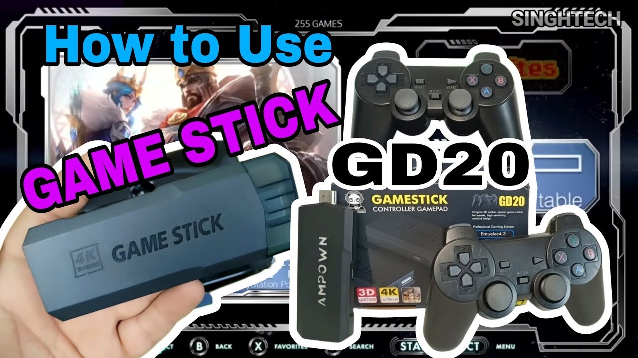 GameStick GD20 Connection installation user Guidance tutorial - YouTube