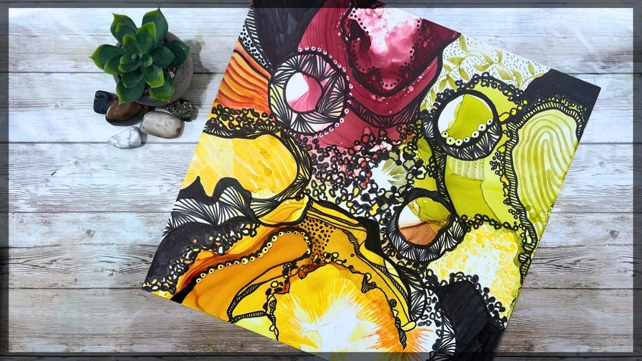 Abstract Painting Demo | Alcohol Ink Art Therapy & Relaxing Music - YouTube