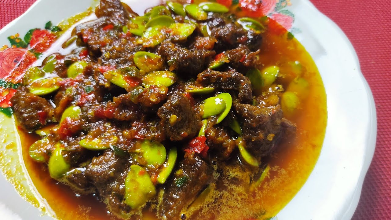 RESEPI DAGING PETAI BERLADO / SAMBAL DAGING PETAI - YouTube