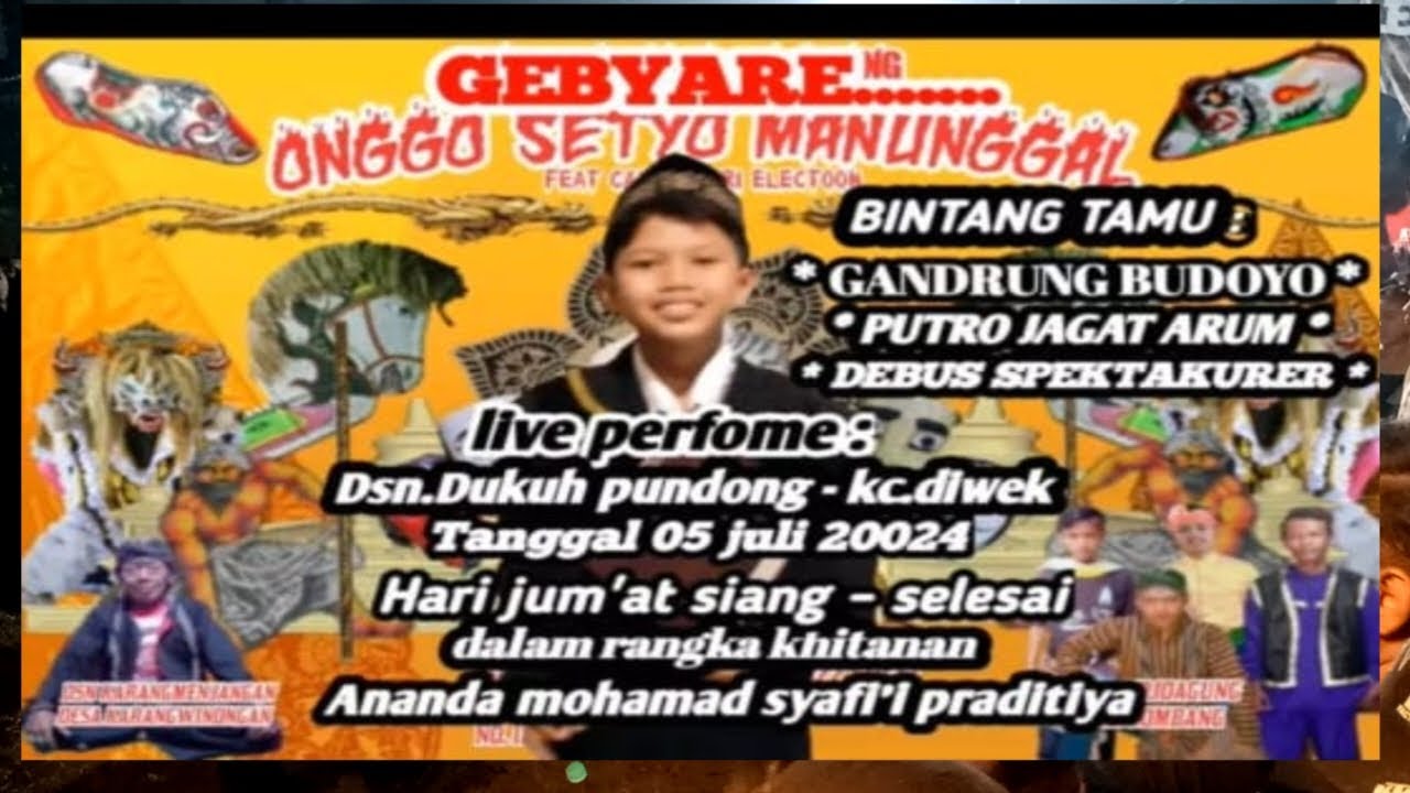 Jaranan onggo setyo manunggal ft putro jagat arum live dukuh pundong ...