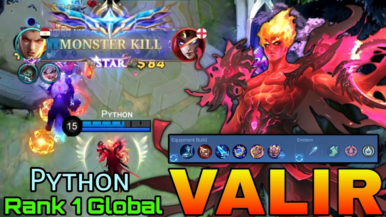 Monster Kill Valir with Hybrid Build - Top 1 Global Valir by Pʏᴛʜᴏɴ ...