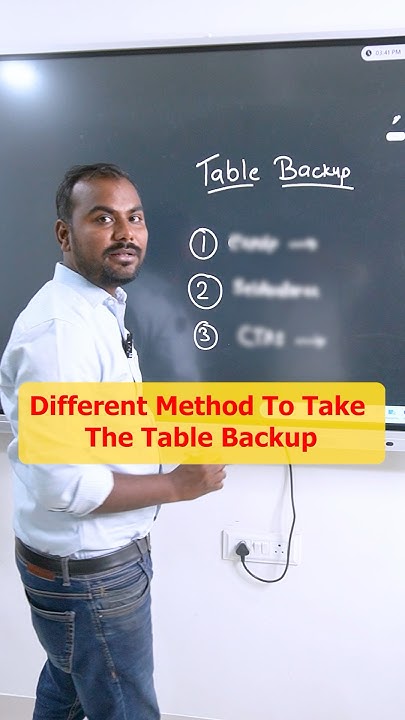 Different method to takes the Table Backup |Ankush Sir | Learnomate Technologies - YouTube