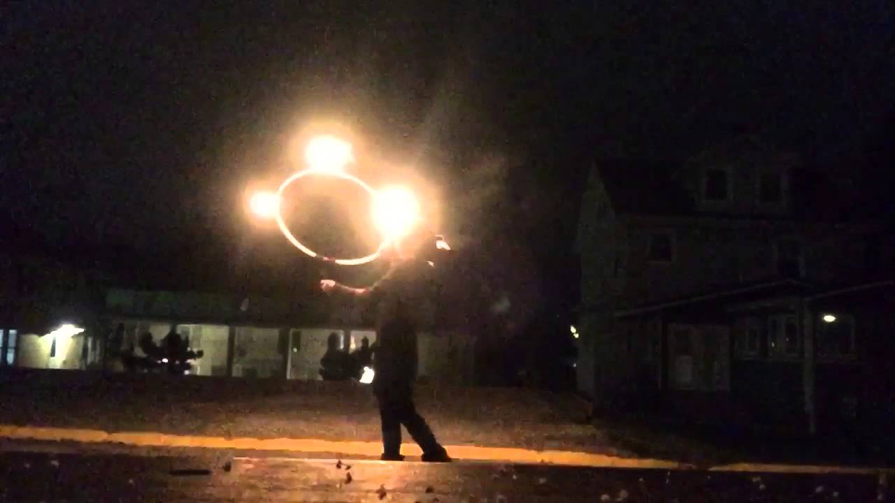 Fire Hooping in Snow Flurries / Madi Daniel - YouTube