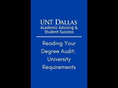 How to Read Your Degree Audit: Graduation Requirements - YouTube