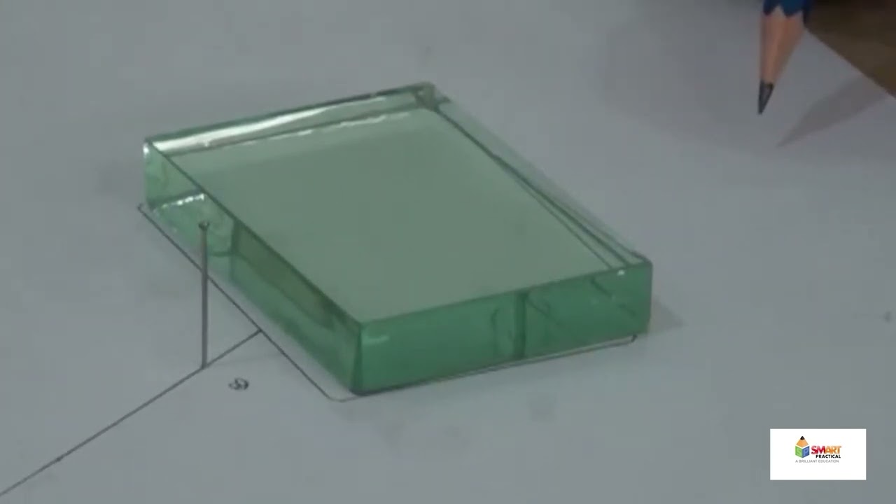 Verify the laws of refraction by using a glass slab | Physics 10th ...