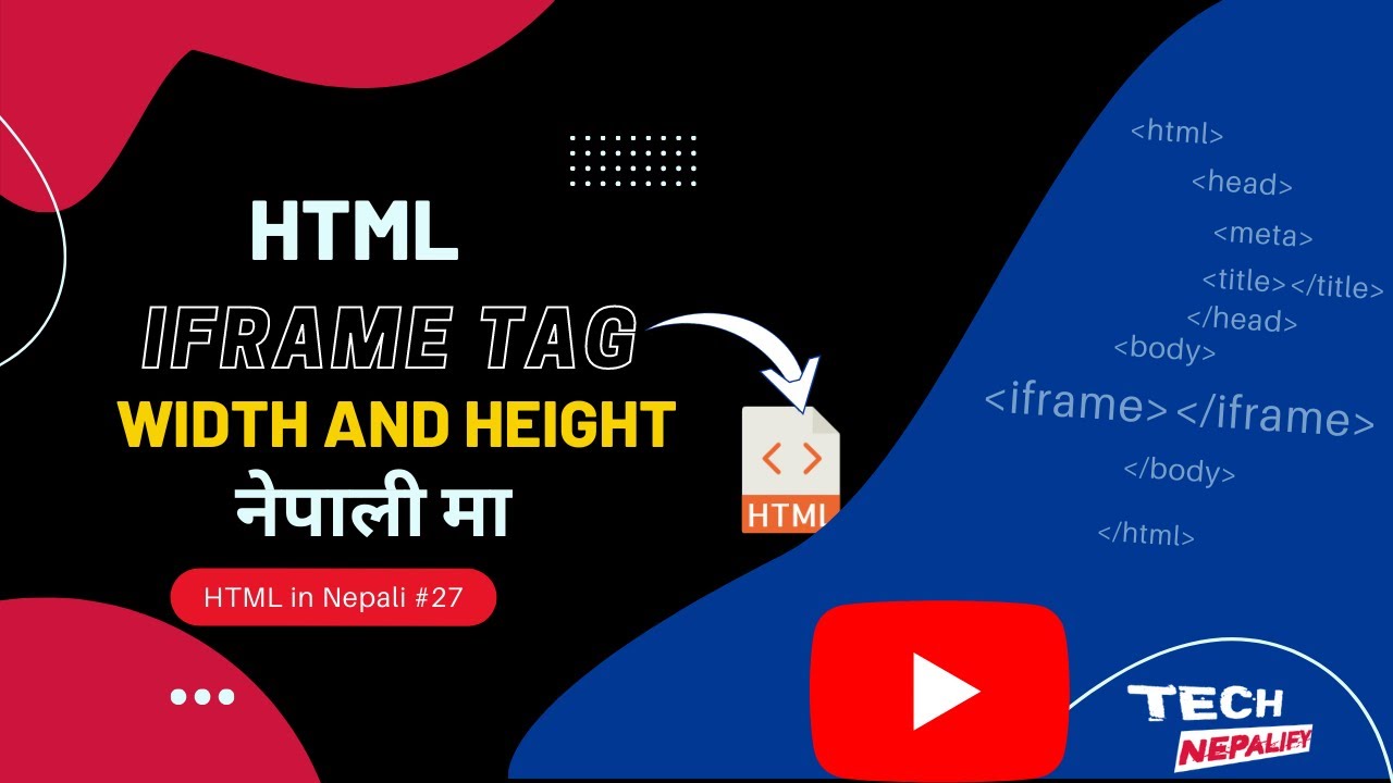 Html Iframe Width And Height Learn Html In Nepali Iframe Width 9919