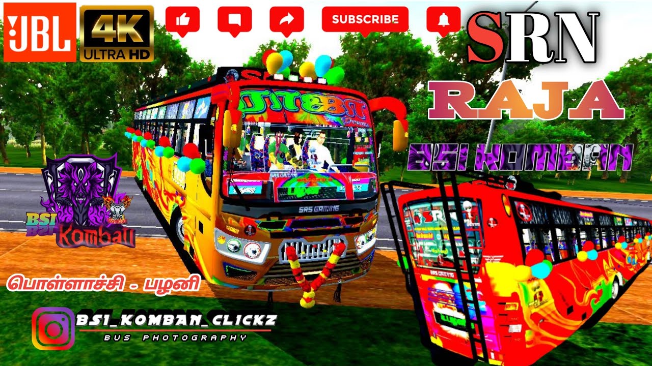 🎀🤩SRN RAJA BUS LIVERY FOR KRISHNA BUS MOD DOWNLOAD & ENJOY 😍#bsikomban ...