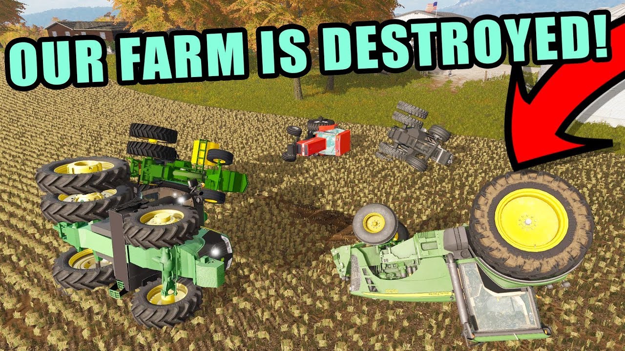 OTHER TEAM FLIPPED OUR TRACTORS WHILE WE WERE SLEEPING | EP#8 | FARMING ...