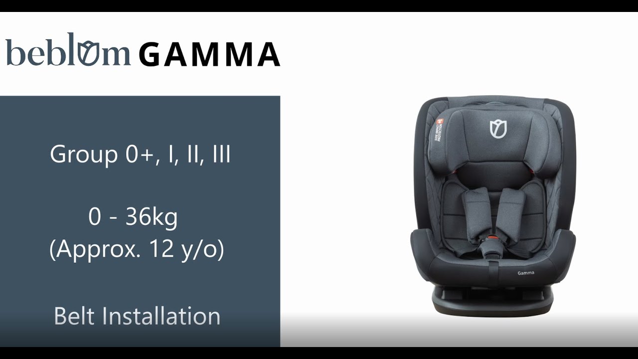 Beblum Gamma Convertible Baby Car Seat - Installation Video - YouTube