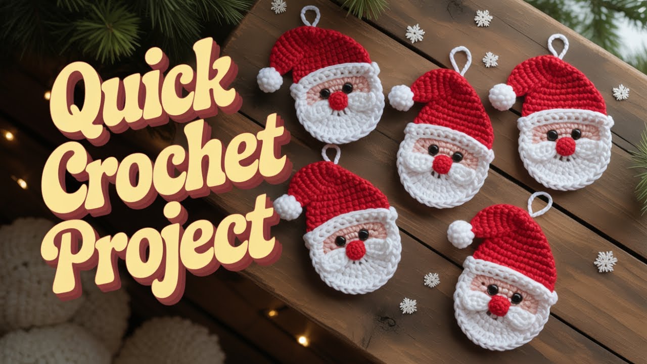 🎅Easy & Fun Christmas Gift Ideas I Crochet Santa Keychain Tutorial ...