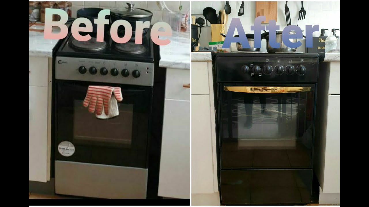 DIY DC FIX/FABLON Kitchen Cooker Makeover hack - YouTube