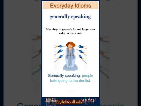 Generally speaking meaning | generally speaking sentences | Common ...