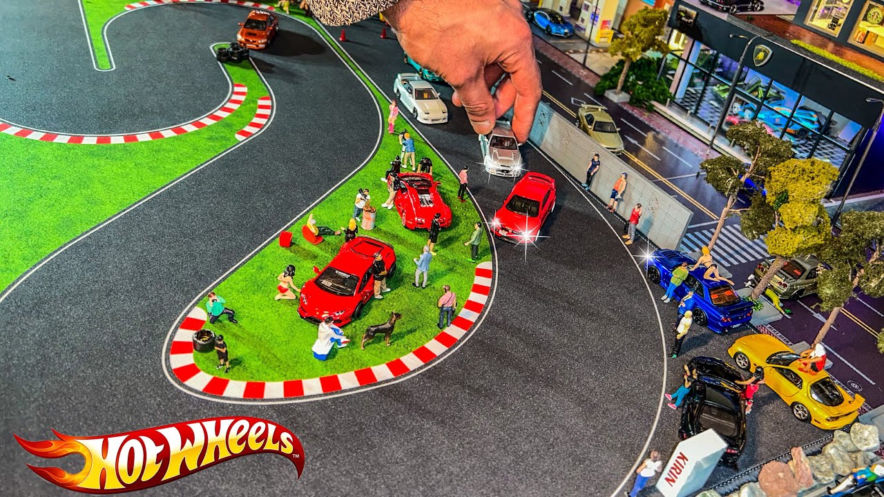 CHECK THIS OUT 🤯Hotwheels Racing Diorama - 1/64 Scale DRIFT ROAD scene ...
