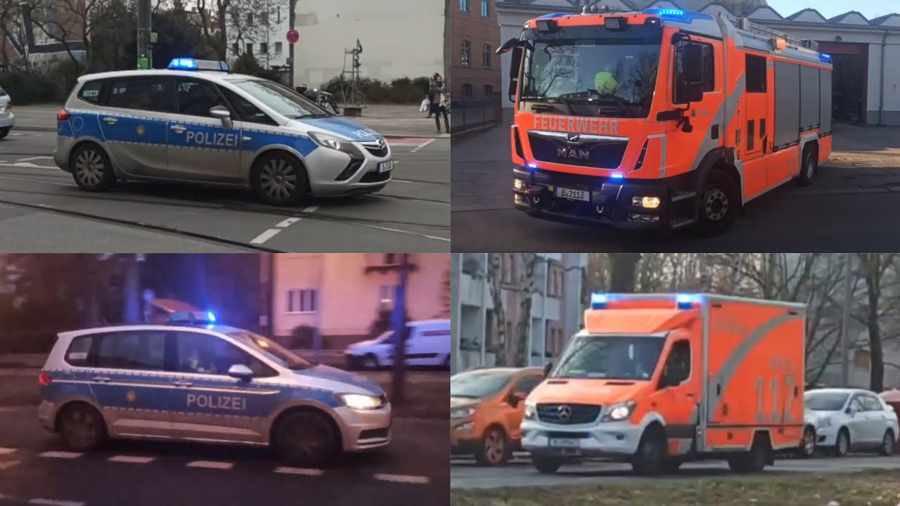 [COMPILATION] Berlin's emergency services responding to the call with ...