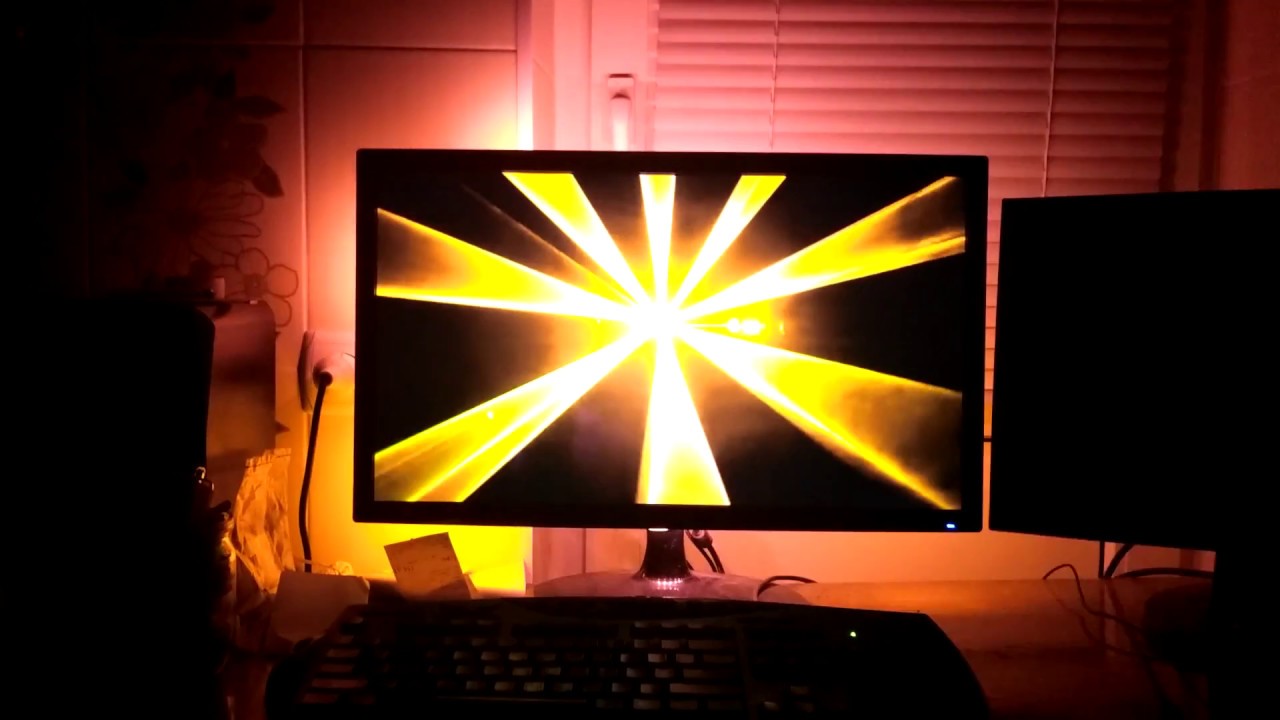 Hand-made ambilight, v2.0 (adalight) 100 zones - YouTube