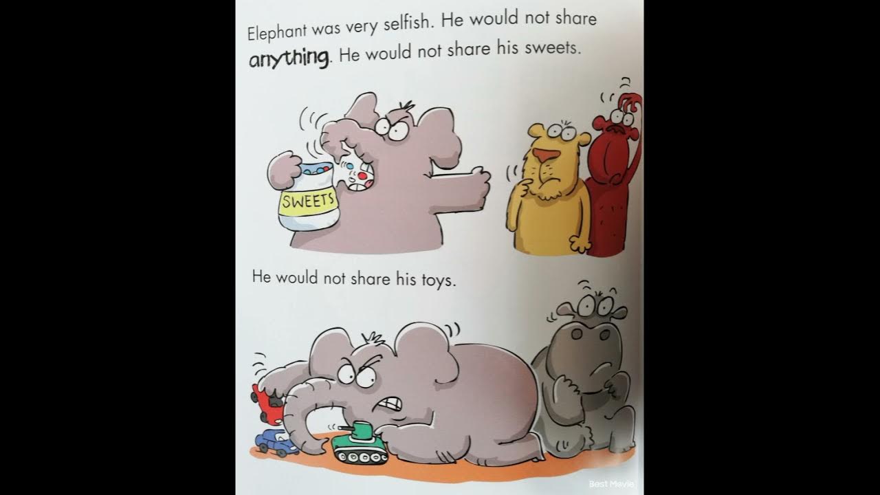 Elephant learns to share book about sharingKids books read out loud ...
