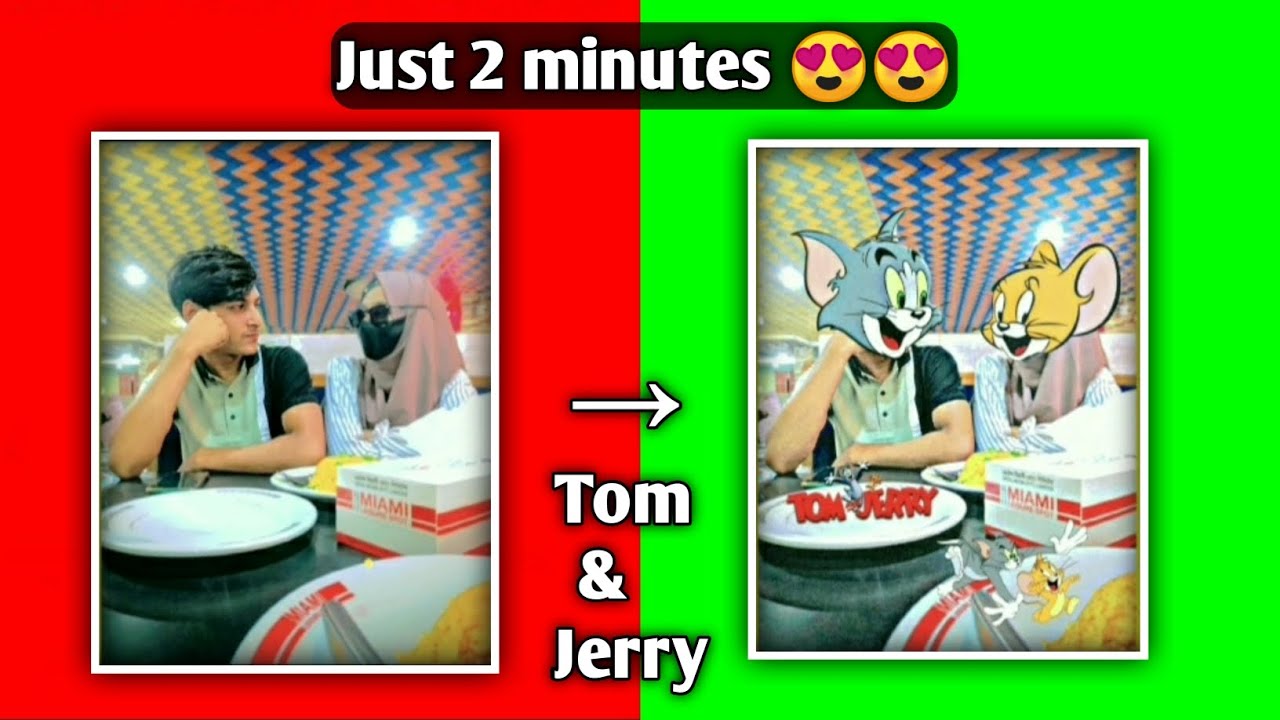 ভাইরাল টম & জেরি ফটো এডিটিং মাত্র ২ মিনিটেই 😍😍। Tom and jerry photo ...