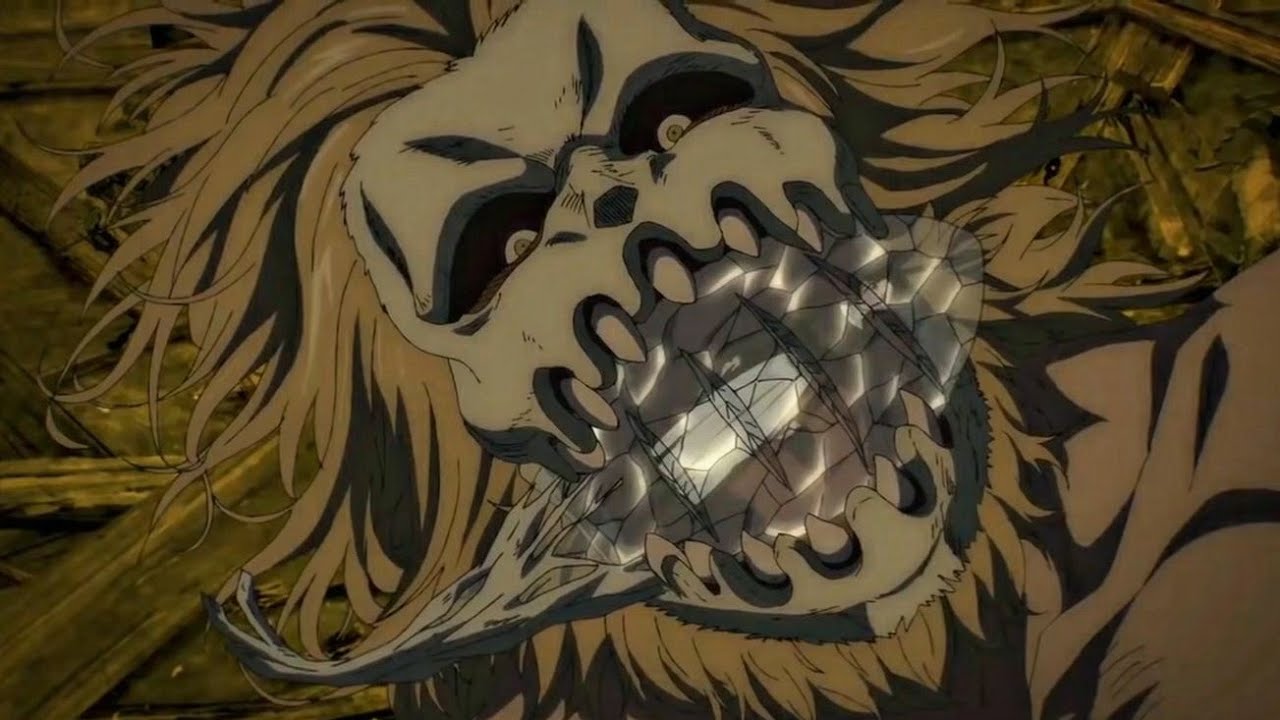 Eren Eats Warhammer Titan scene | Attack On Titan Characters Eating ...