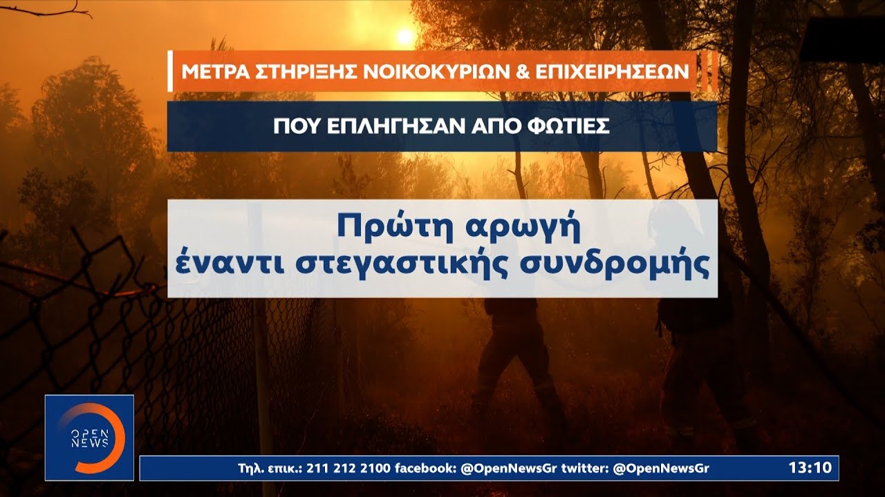 Τα μέτρα στήριξης της κυβέρνησης για τους πυρόπληκτους | Μεσημεριανό ...