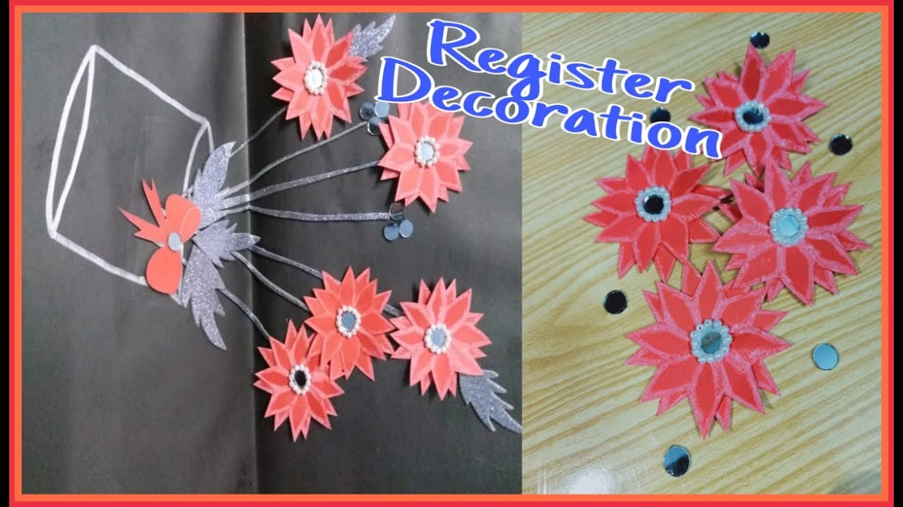How to Decorate Register | Register Decoration | Attandance Register ...