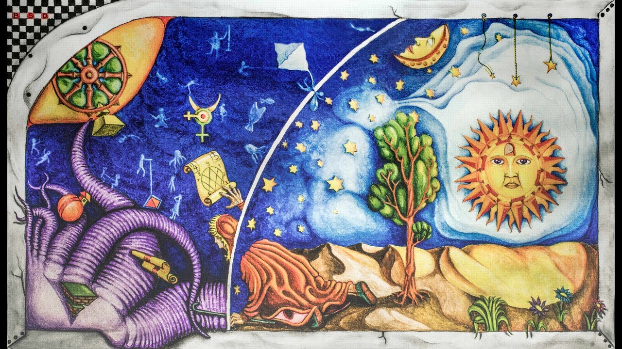 Esoteric Painting Made After a Medieval Engraving Classic Art ...