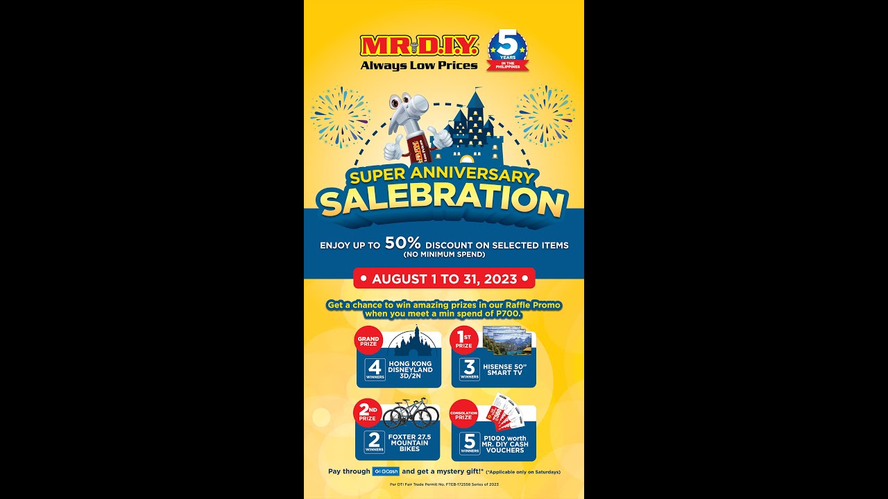 MR DIY 5th Super Anniversary Salebration Raffle Promo | MR DIY ...