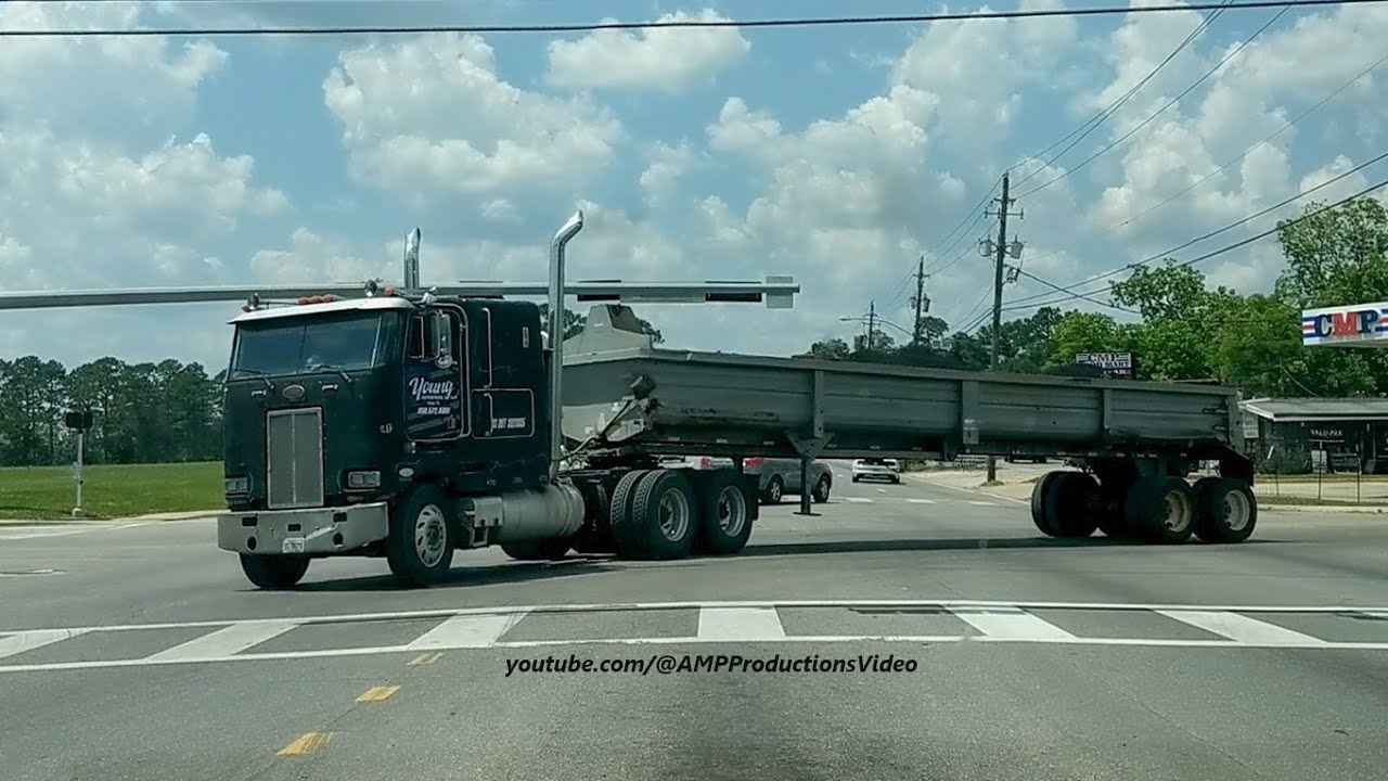 Black Peterbilt Cabover | Truckspotting 91923 - YouTube