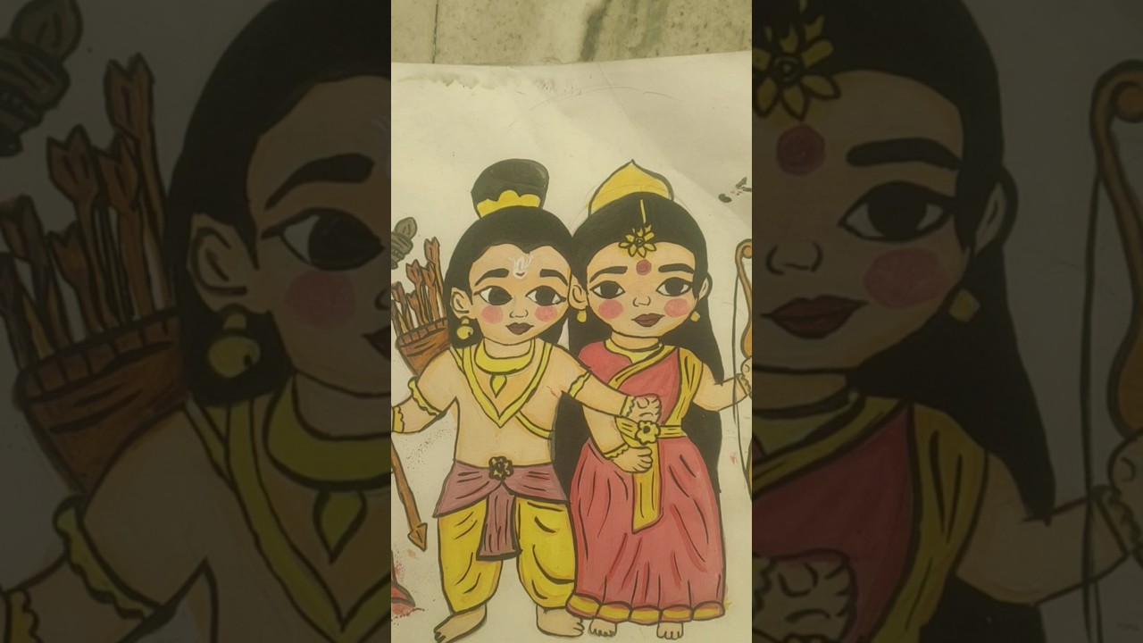 Best Ram ji and setta ji drawing #art #drawing #viralshort #painting # ...